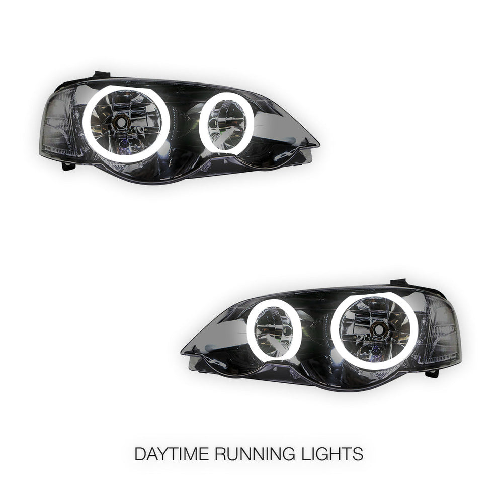 Ford Falcon BA / BF (2002 - 2008) LED DRL Projector Headlights LH + RH ...