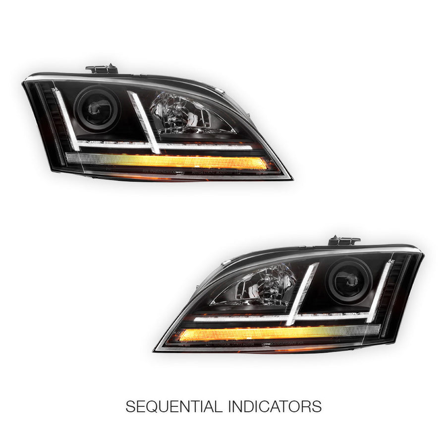 AUDI TT 8J (2006 - 2014) Halogen Model 3D DRL LED Projector Headlights ...