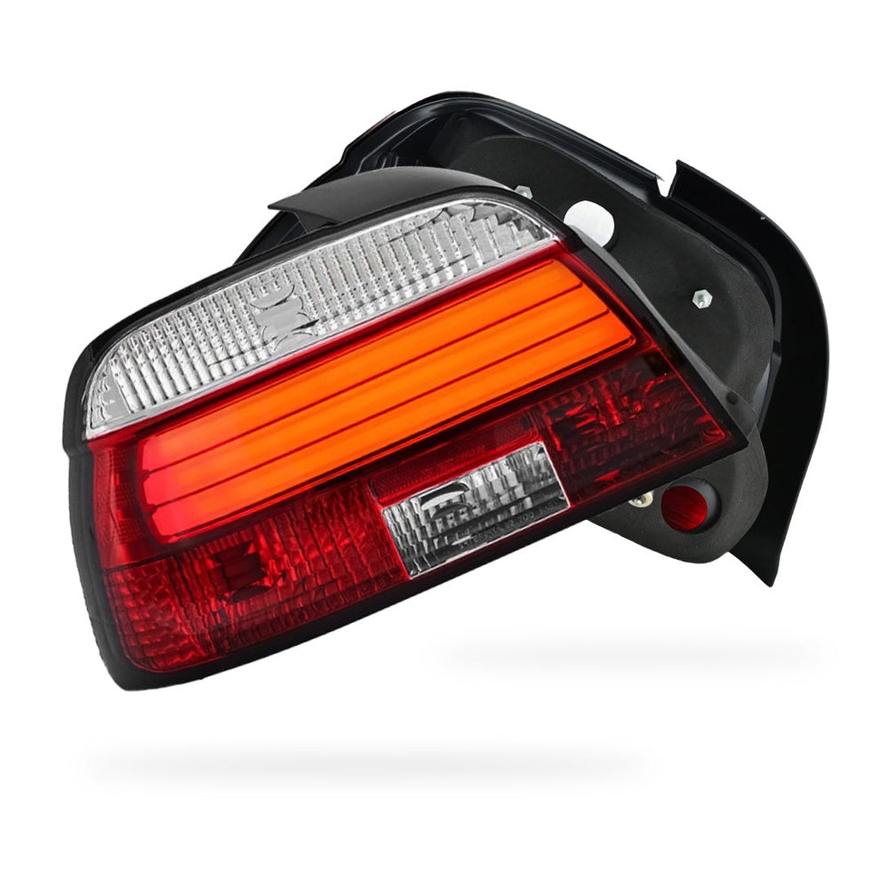 BMW 5 Series E39 (1995 - 2000) Clear Red 3D LED Stripe Bar Tail Lights ...