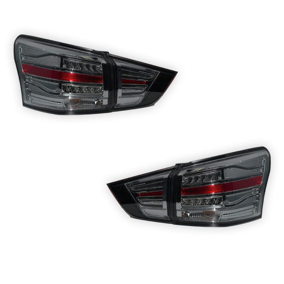 Isuzu MU-X (2013 - 2016) Smoked Black 3D LED Stripe Bar Tail Lights LH ...