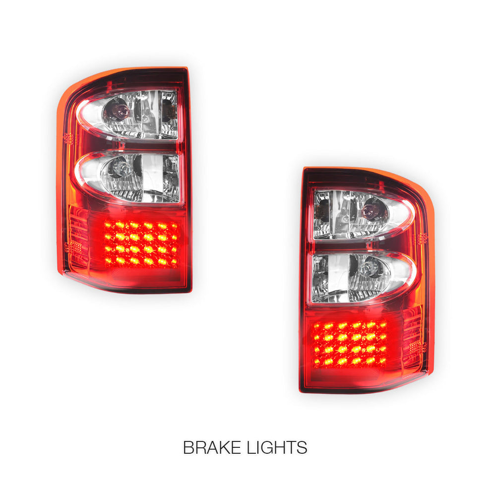 Nissan Patrol GU (1997 - 2004) Clear Red LED Tail Lights LH + RH – DMS ...