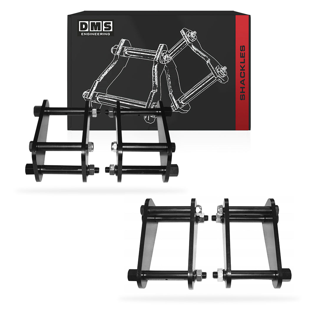 Greasable Extended Front + Rear Shackles for Toyota LandCruiser 60 Ser ...