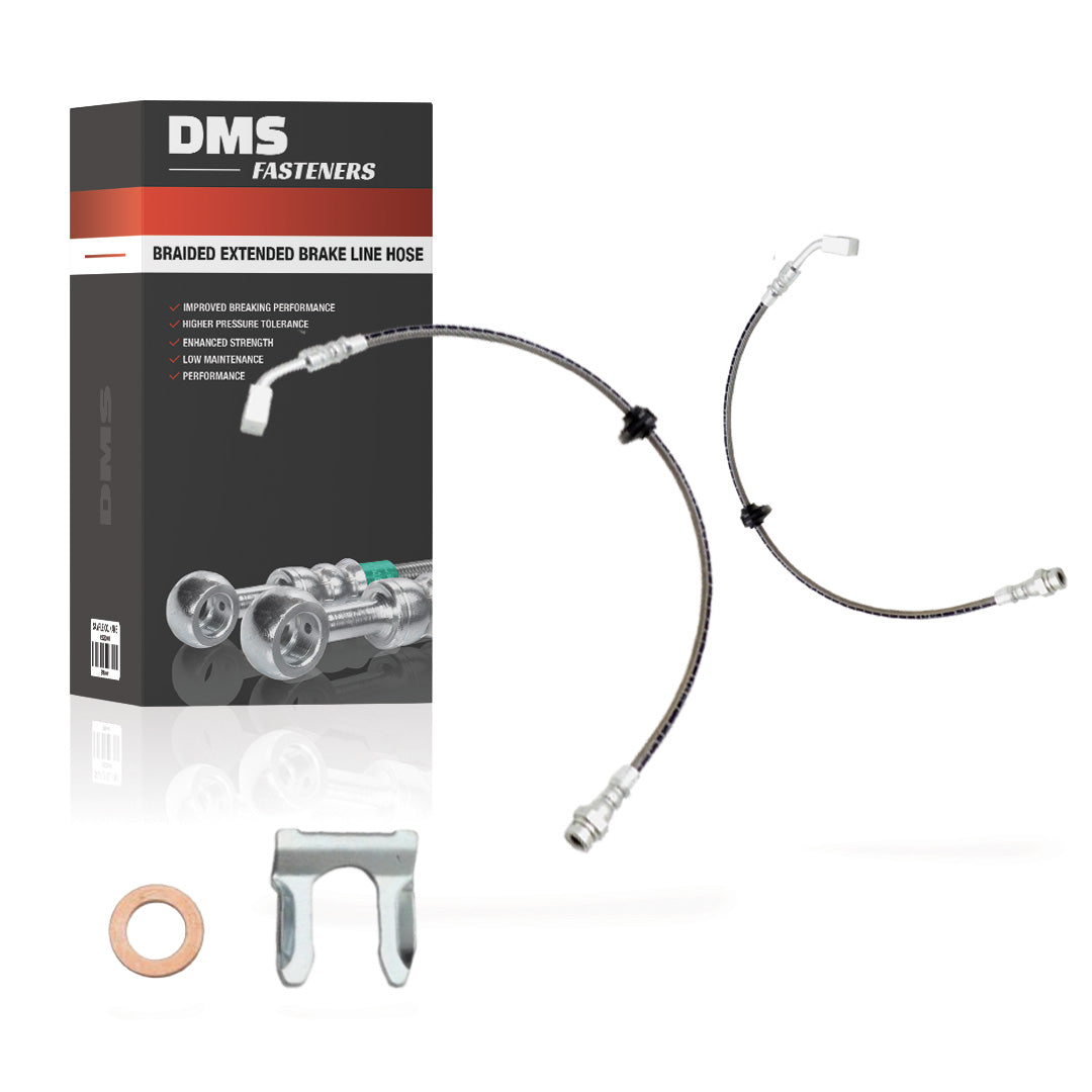 Front Braided Extended Brake Line Hose Kit for Holden Commodore VB-VN ...