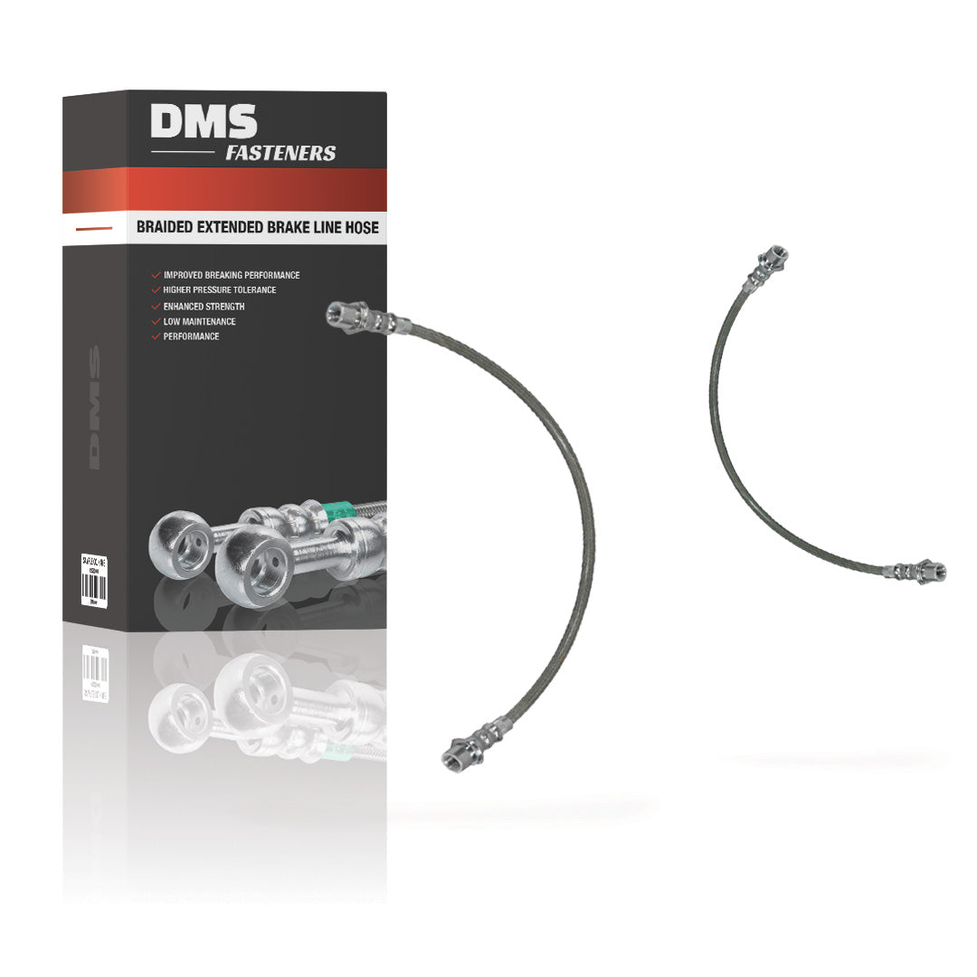 Braided Extended Brake Line Hose Kit for Toyota LandCruiser 80 Series ...
