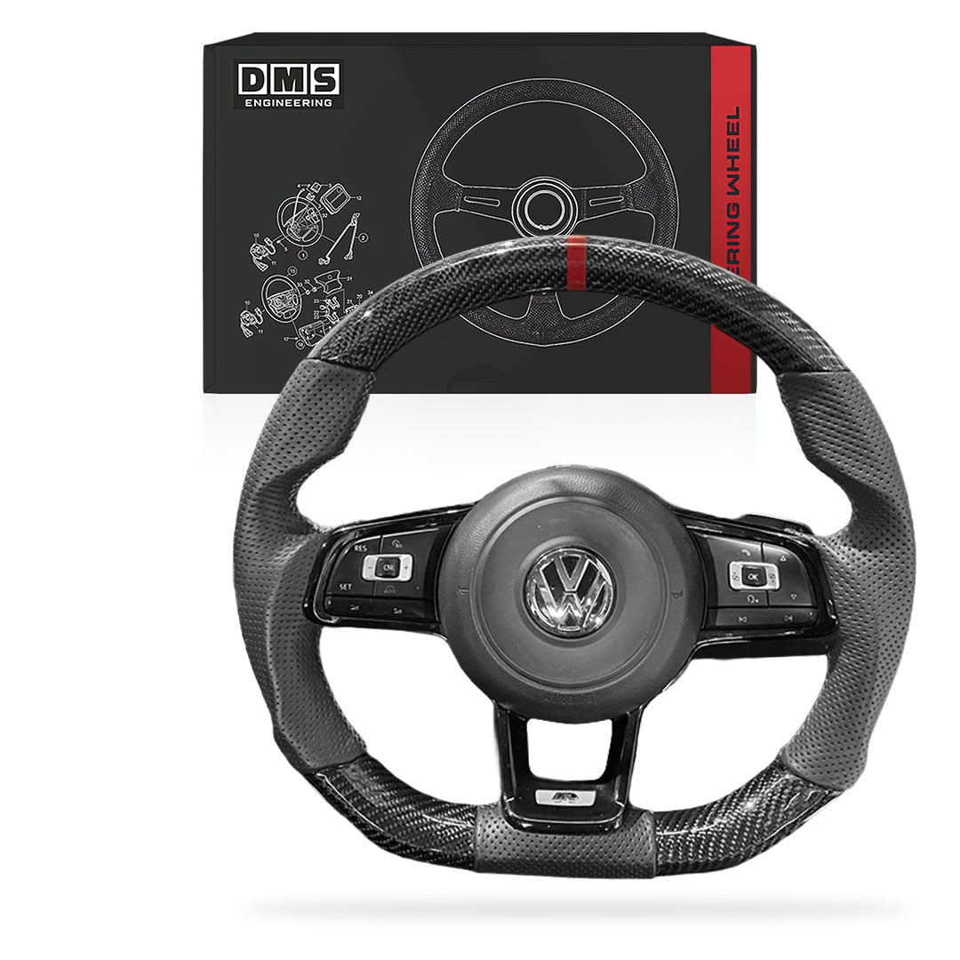 Volkswagen Golf MK7 (2014 - 2020) Carbon Leather Red Stitching Red Lin ...
