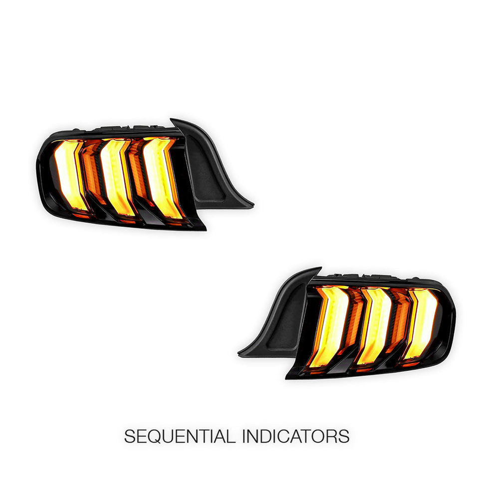 Ford Mustang FM / FN (2015 - 2021) Sequential Smoked Full LED Tail Lig ...