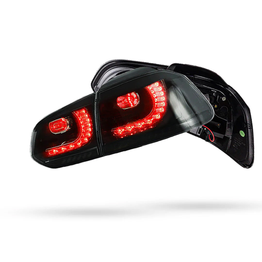 Volkswagen Golf VI MK6 (2008 - 2012) Sequential Black Smoked Tail Ligh ...