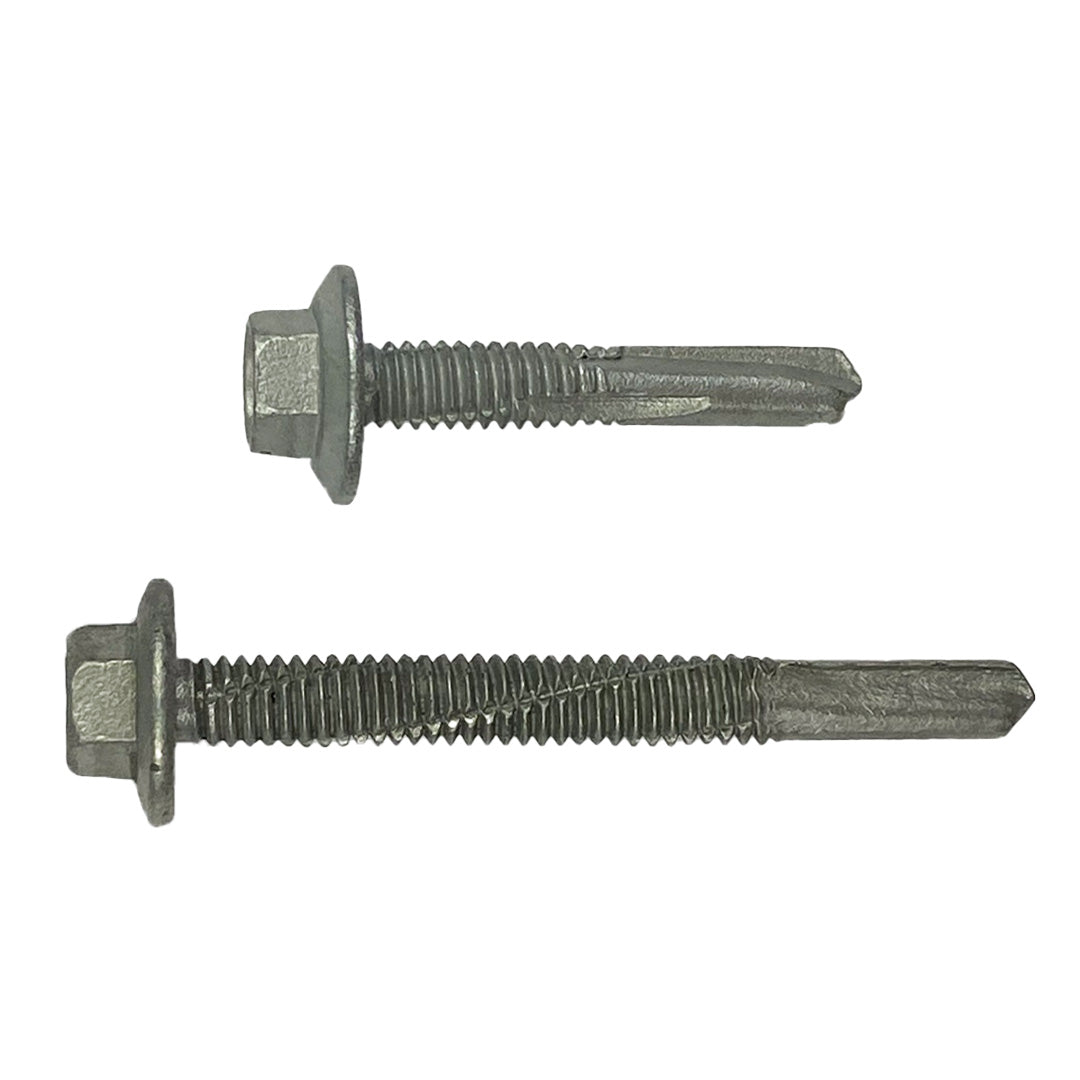 12g-24 x 65mm Series 500 Tek Screw Hex No 5 Extended Point Galvanised ...