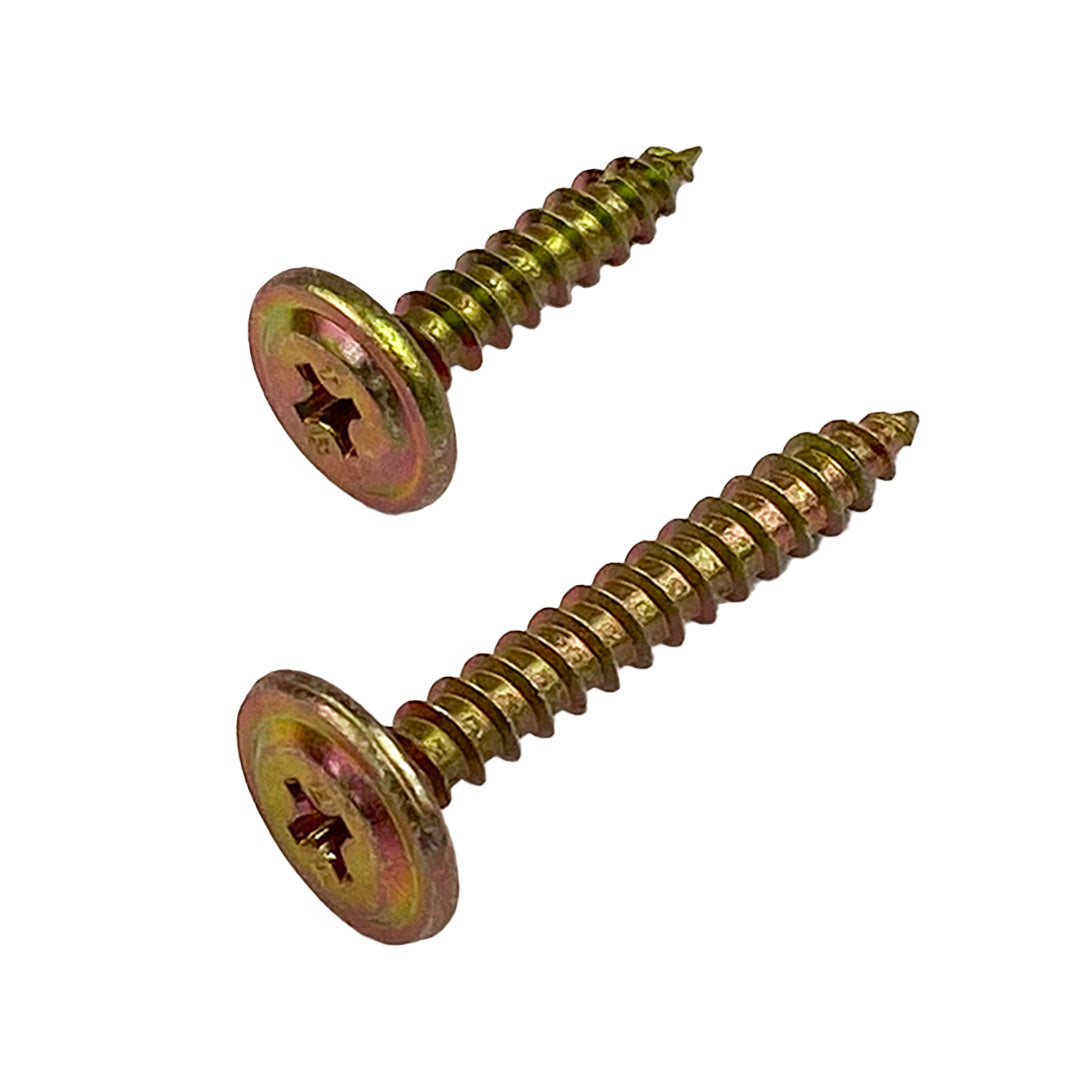 8g-15 x 65mm Button Stitching Screw Needle Point Phillips Zinc Yellow ...
