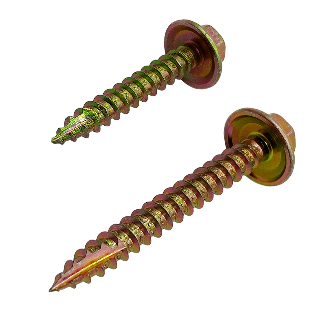 10g-12 x 25mm T17 (Type 17) Hex Head Self Drilling Screw Tek Zinc Yell ...