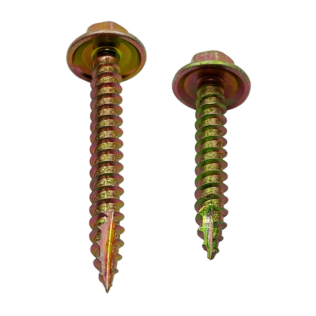 10g-12 x 25mm T17 (Type 17) Hex Head Self Drilling Screw Tek Zinc Yell ...