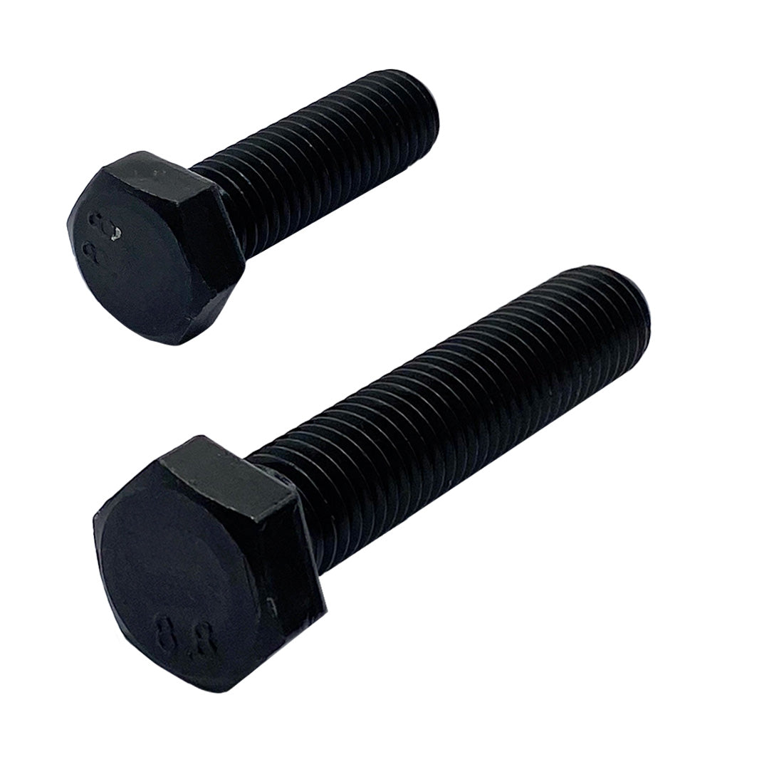M12 x 90mm 1.75p Metric Coarse Hex Set Screw High Tensile Class 8.8 Bl ...