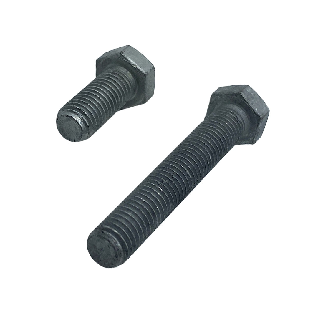 M10 x 30mm 1.50p Metric Coarse Hex Set Screw Mild Steel Class 4.6 Galv ...